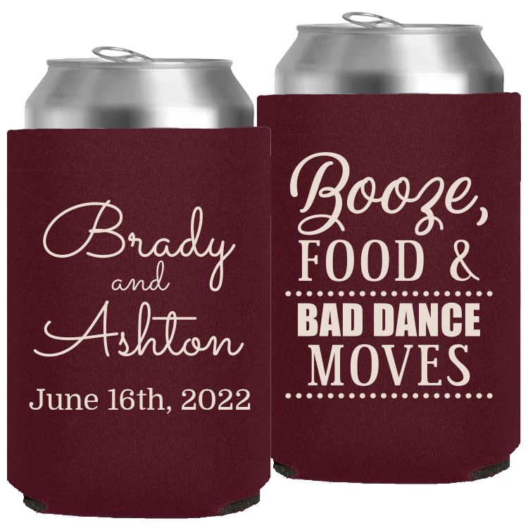 Wedding 021 - Booze Food And Bad Dance Moves Classic - Neoprene Can